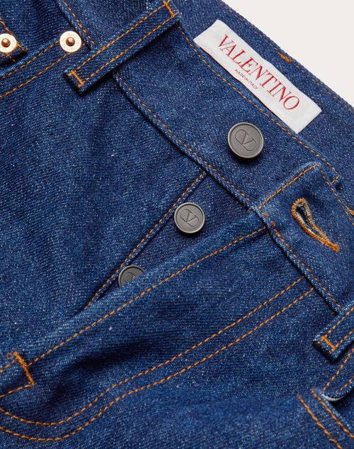 Denim Pants With Maison Valentino Tailoring Label for Man in Denim ...