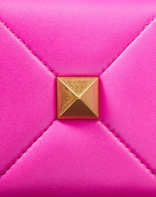 Small Nappa Roman Stud Wallet for Woman in Rose Cannelle | Valentino US