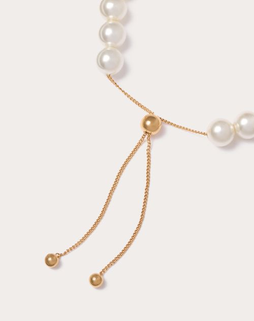 Vロゴ シグネチャー メタル X レジンパール ブレスレット for Vロゴ シグネチャー メタル X レジンパール ブレスレット for