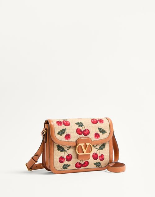 Valentino Garavani 9to5 Shoulder Bag In Jacquard Raffia With Valentino Garavani 9to5 Shoulder Bag In Jacquard Raffia With