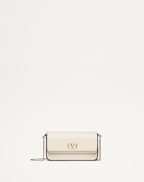 Vlogo Signature Calfskin Mini Bag for Woman in Black Vlogo Signature Calfskin Mini Bag for Woman in Black