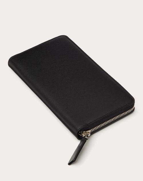 Vロゴ シグネチャー ウォレット for メンズ インチ ブラック Vロゴ シグネチャー ウォレット for メンズ インチ ブラック