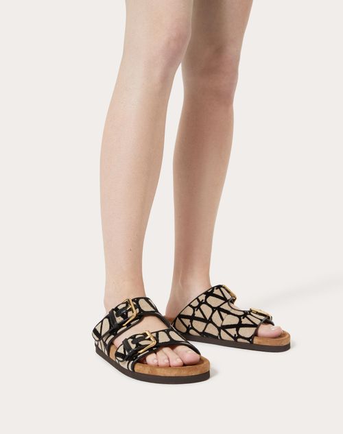 Fussfriend Slide Sandal In Toile Iconographe Fabric for Woman in ...