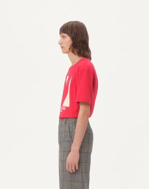 シェ ヴァレンティノプリント コットン Tシャツ for メンズ シェ ヴァレンティノプリント コットン Tシャツ for メンズ