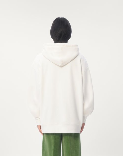 Cotton Hooded Sweatshirt With Chez Valentino Print for Man Cotton Hooded Sweatshirt With Chez Valentino Print for Man