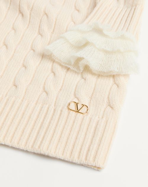 Cashmere Sweater for Woman in Birch/ivory | Valentino US Cashmere Sweater for Woman in Birch/ivory | Valentino US