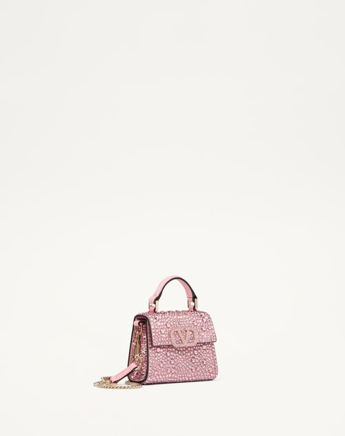 Micro Vsling Embroidered Handbag for Woman in Rose/bubble Micro Vsling Embroidered Handbag for Woman in Rose/bubble