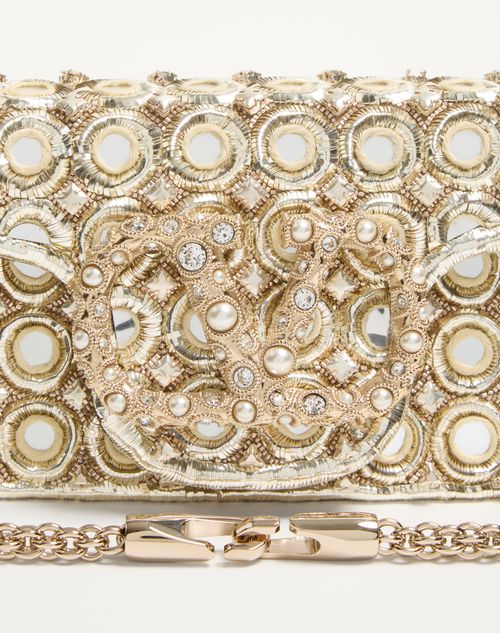 Valentino Garavani Locò Small Shoulder Bag Embroidered With Jewel Logo ...