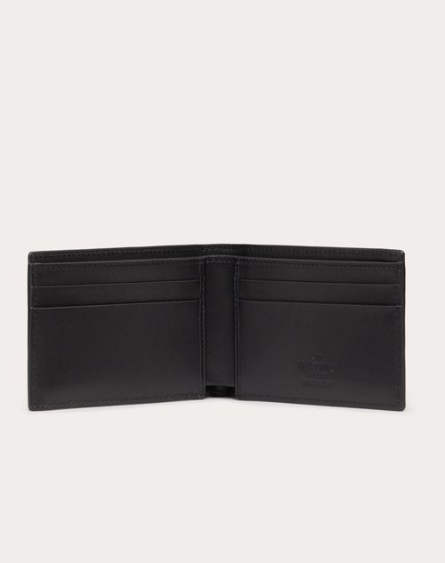 Vlogo Signature Wallet For Us Dollars for Man in Black | Valentino US