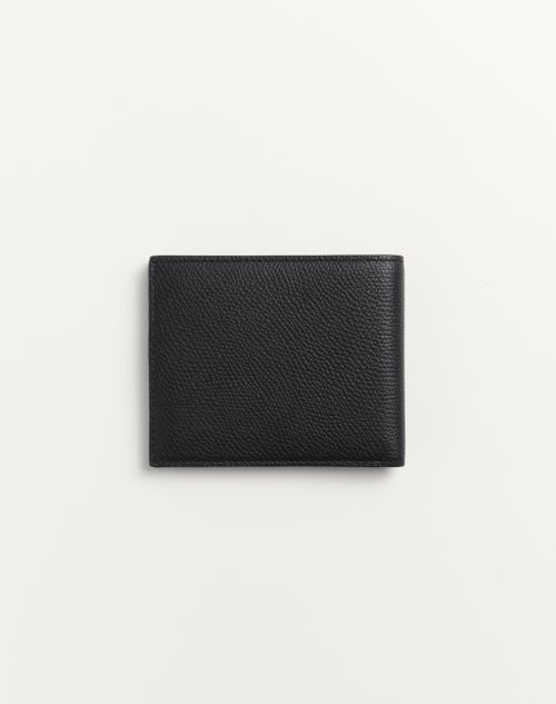 Vlogo Signature Grainy Calfskin Wallet for Man in Saddle Vlogo Signature Grainy Calfskin Wallet for Man in Saddle