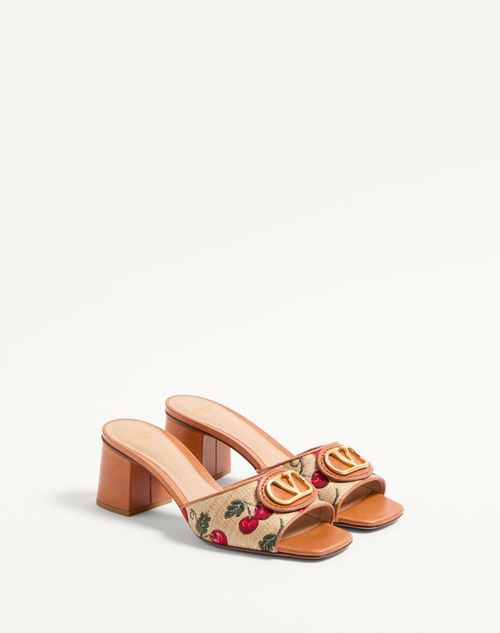 Vlogo Signature Cherryfic Slide Sandal 60mm for Woman in Vlogo Signature Cherryfic Slide Sandal 60mm for Woman in