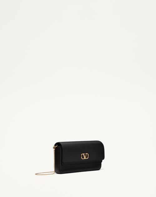 Vlogo Signature Calfskin Mini Bag for Woman in Black Vlogo Signature Calfskin Mini Bag for Woman in Black