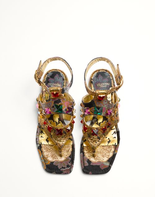 Sandalia Preshoes De Tela Jacquard Apres L'hiver Con Cristales 20mm ...