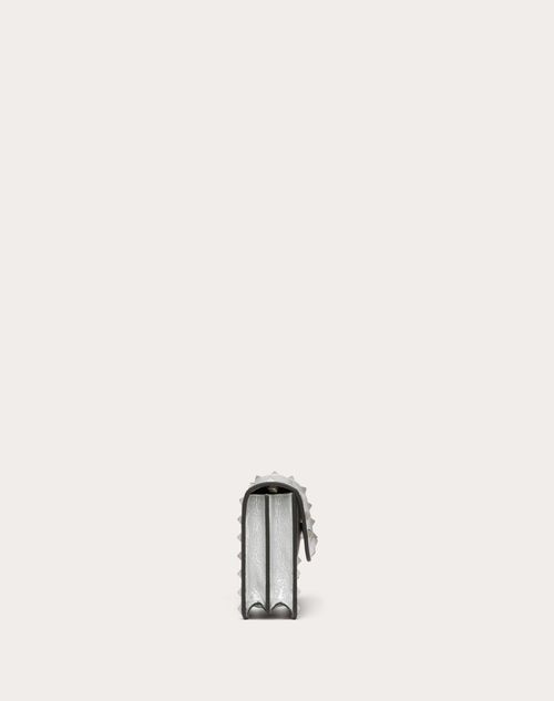 Rockstud Metallic Grainy Calfskin Wallet With Chain for Rockstud Metallic Grainy Calfskin Wallet With Chain for