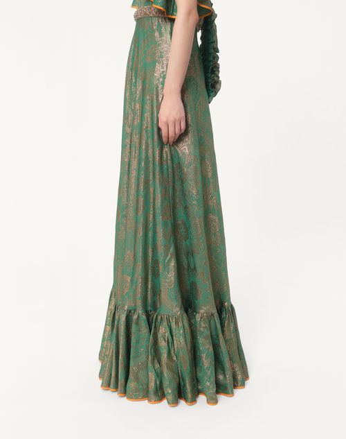 Evening Dress In Apres L'hiver Silk Lurex Cashmere for Woman Evening Dress In Apres L'hiver Silk Lurex Cashmere for Woman