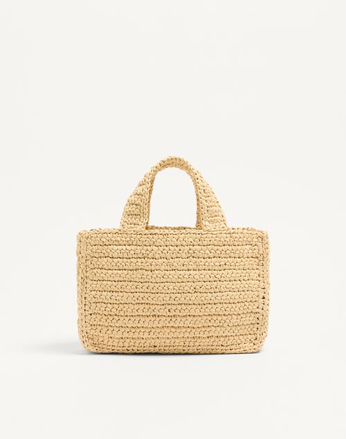 Bolso De Compras Pequeño Valentino Garavani Viva Superstar De Rafia ...