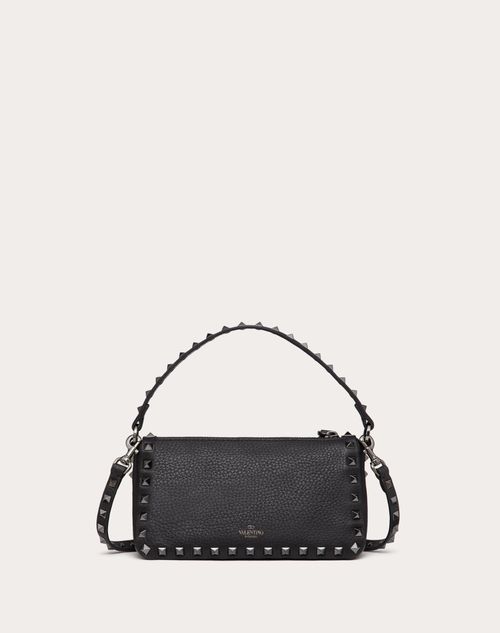 Small Rockstud Grainy Calfskin Crossbody Bag for Woman in Small Rockstud Grainy Calfskin Crossbody Bag for Woman in