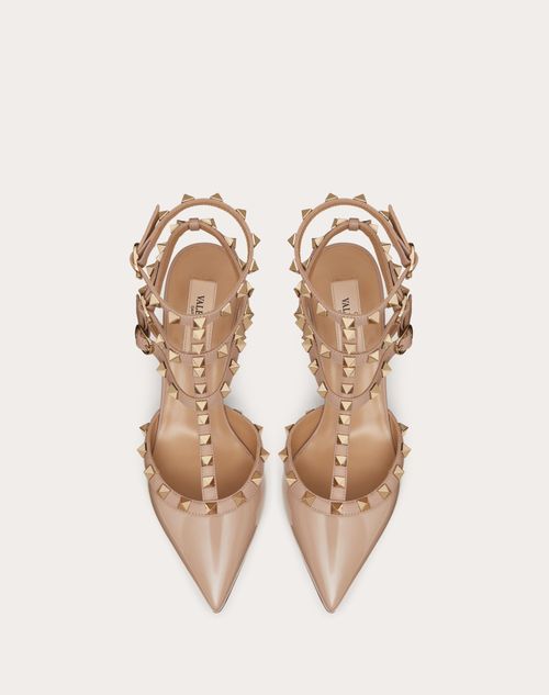 Rockstud Caged Pump 65mm for Woman in Black/poudre | Valentino US