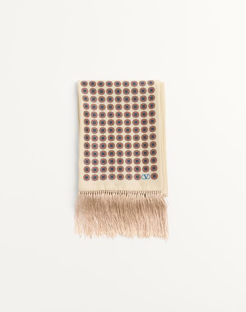 Chamber Silk Bandeau Scarf With Fringe for Man in Multicolor | Valentino HK