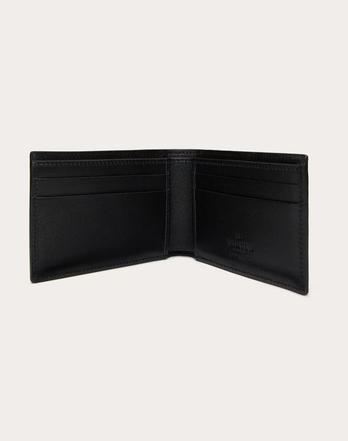 Vlogo Signature Wallet For Us Dollars for Man in Black | Valentino US