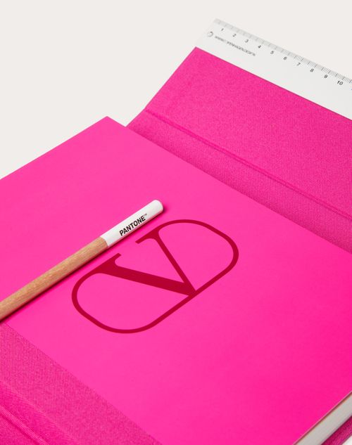 Pink Pp Pantone X Valentino Notebook With Pencil And Ruler in Pink Pp ...
