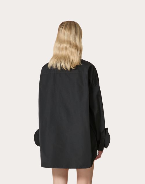Micro Faille Jacket for Woman in Black | Valentino ID