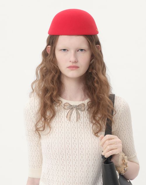 Embroidered Cotton Top for Woman in Ivory | Valentino US