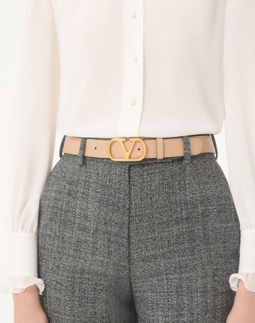 Vlogo Signature Reversible Shiny Calfskin Belt - 30mm / 1.2 In. for ...