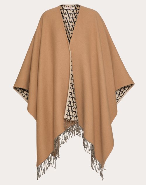 Double Toile Iconographe Poncho In Wool, Silk And Cashmere for Woman in ...