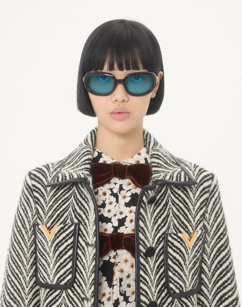 Crepe De Chine Midi Dress With Apres L'hiver Primula Print for Woman in ...