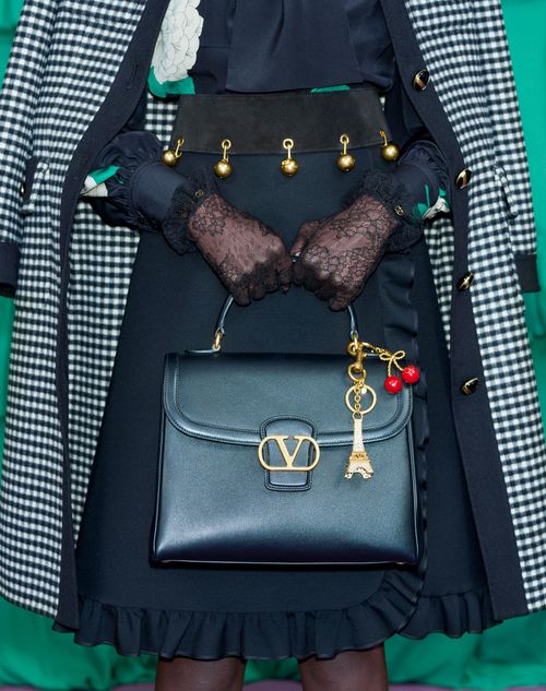 Chez Valentino Metal And Enamel Bag Charm With Key Ring for Woman in ...