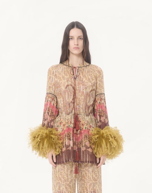 Pekin Voyage Imaginaire Paisley Top for Woman in Multicolour | Valentino BG